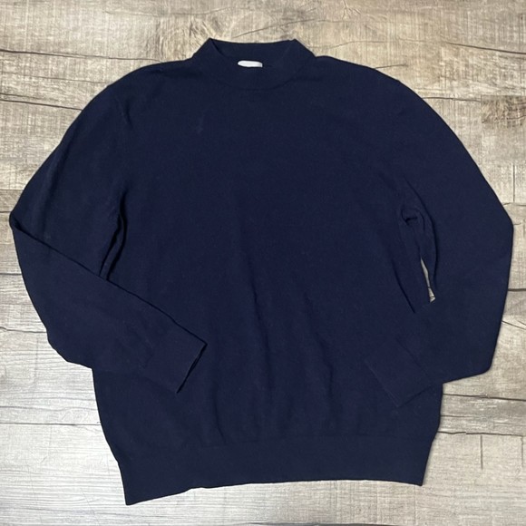 H&M | Sweaters | Hm Divided Mens Sweater Size M Ribbed Navy Blue 0 Wool ...